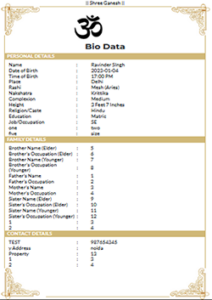 Sarkari Result Tools Bio Shadi Biodata Online Maker Free, Creator